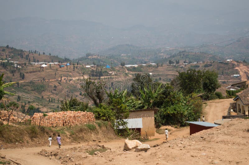 Rural Villages with Hill Views, Rwanda Editorial Photo - Image of ...
