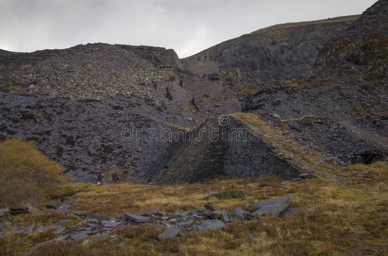 Old slate quarry stock photo. Image of natural, plants - 29731836