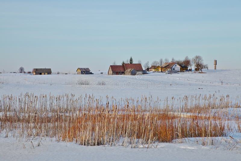 Rural Winter Landscape stock photo. Image of christmas - 63346316