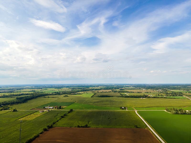 Rural Wisconsin Summer with Blue Sky Stock Image - Image of natural ...