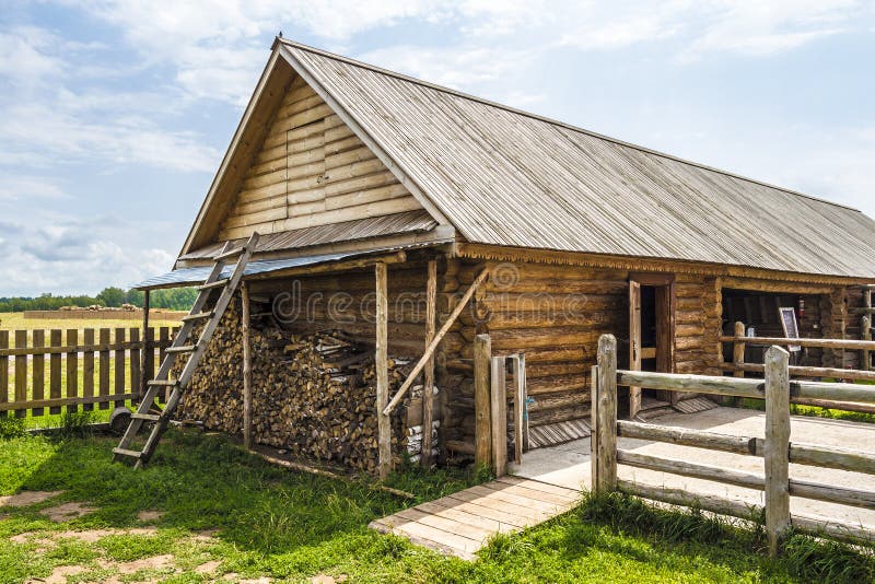 Rural wooden house stock image. Image of garden, building - 60576825