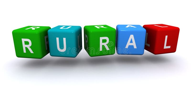 Rural Word Text with Green Leaf Logo Icon Design Stock Vector ...