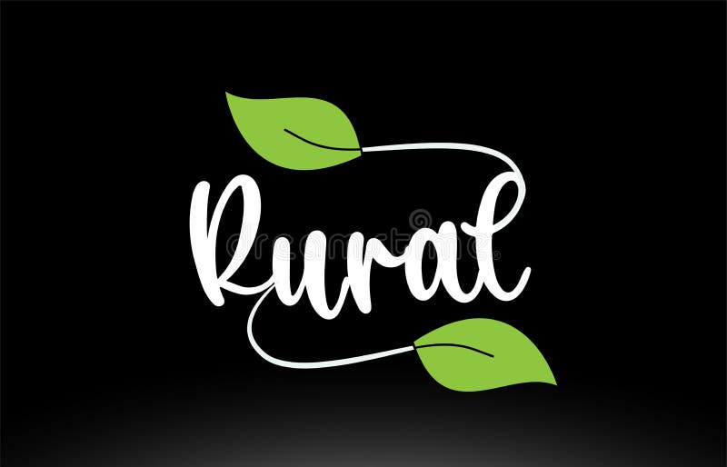 Rural 3d Word with a Green Leaf and Pink Color Logo Stock Vector ...