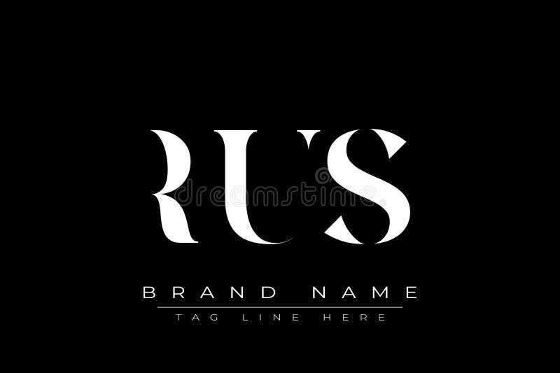RUS Abstract Letter Logo Design Stock Illustration - Illustration of ...
