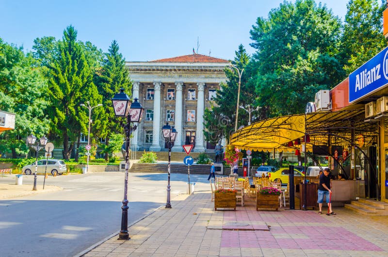 RUSE, BULGARIA, AUGUST 11, 2014: People are Walking on a Street in Ruse ...