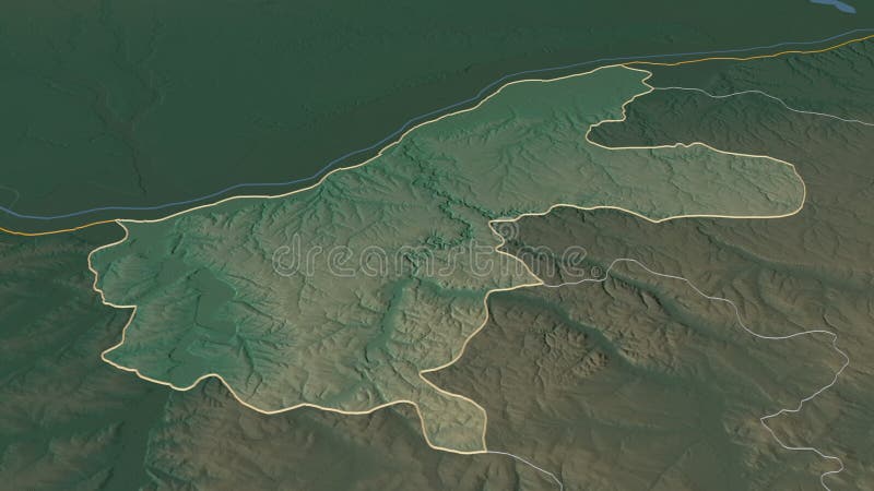 Ruse, Bulgaria - Outlined. Relief Stock Illustration - Illustration of ...