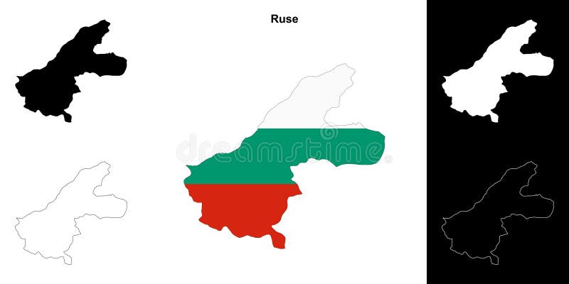 Ruse outline map stock vector. Illustration of outline - 323754897