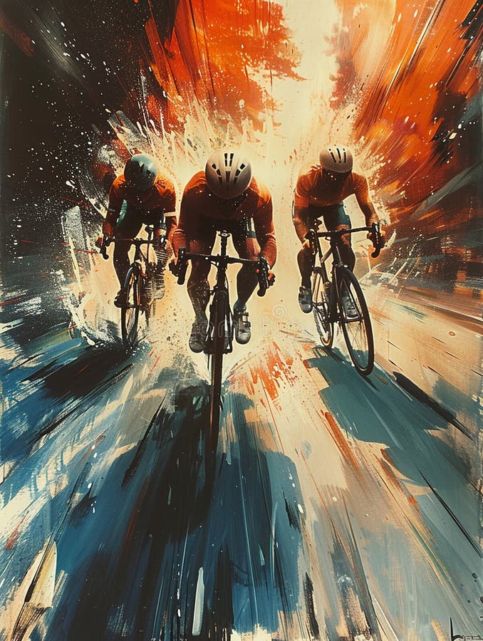The Rush of Adrenaline in a Race Stock Illustration - Illustration of ...