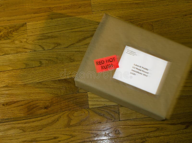Rush delivery package stock image. Image of floor, time - 18515573
