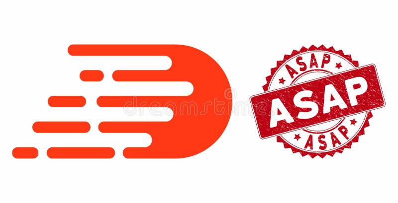 Asap Red Seal Rough Letters Isolated on White. Red Ink Grunge Rubber ...