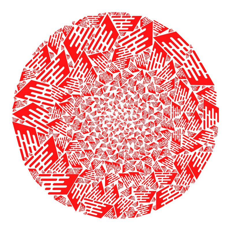 Rush Effect Icon Round Cluster Collage Stock Illustration ...