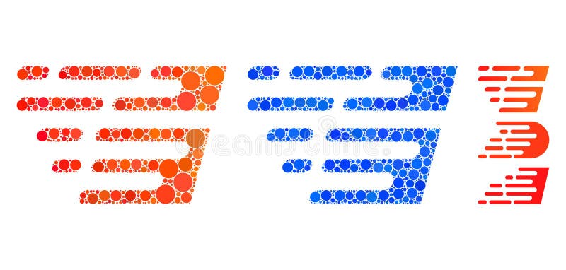 Rush Effect Mosaic Icon of Spheric Items Stock Vector - Illustration of ...