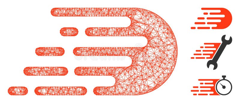 Rush Effect Polygonal Web Vector Mesh Illustration Stock Illustration ...