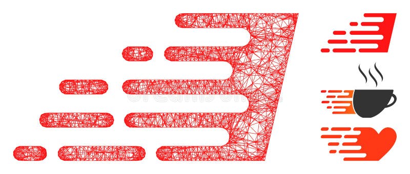 Rush Effect Polygonal Web Vector Mesh Illustration Stock Illustration ...