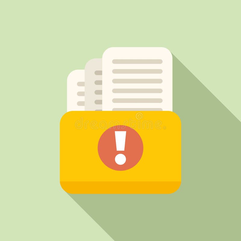 Rush Folder Icon Flat Vector. Business Work Stock Vector - Illustration ...