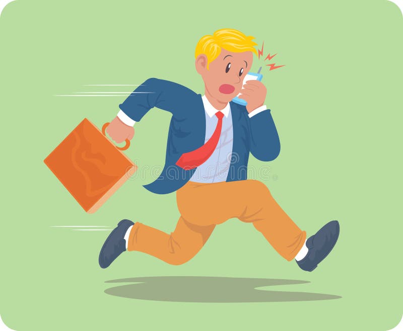 In rush go to office stock illustration. Illustration of late - 69754958