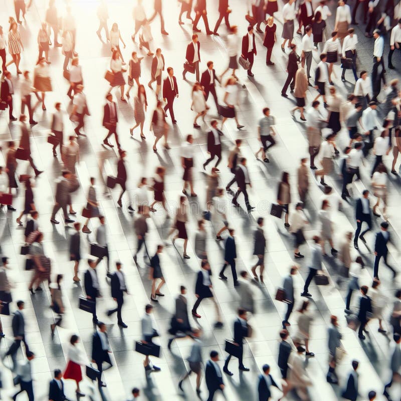 Rush Hour Crowd Abstract stock photo. Image of transit - 313688560