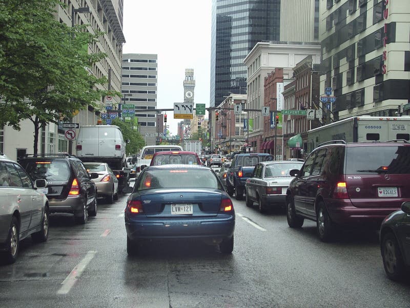 Rush Hour Traffic in Batimore, Maryland Editorial Photography - Image ...