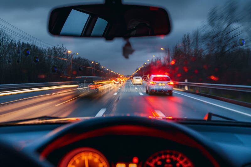 Rush Hour Driving Experience Stock Image - Image of driving, motion ...