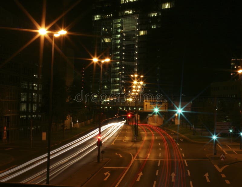 Rush hour lights stock image. Image of night, road, luminous - 1406231