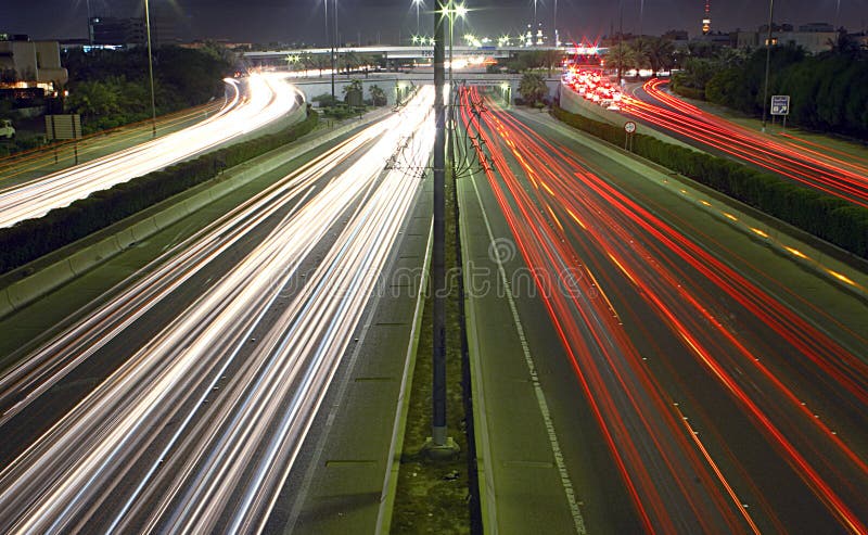 Rush hour at night stock image. Image of glowing, driving - 1024835