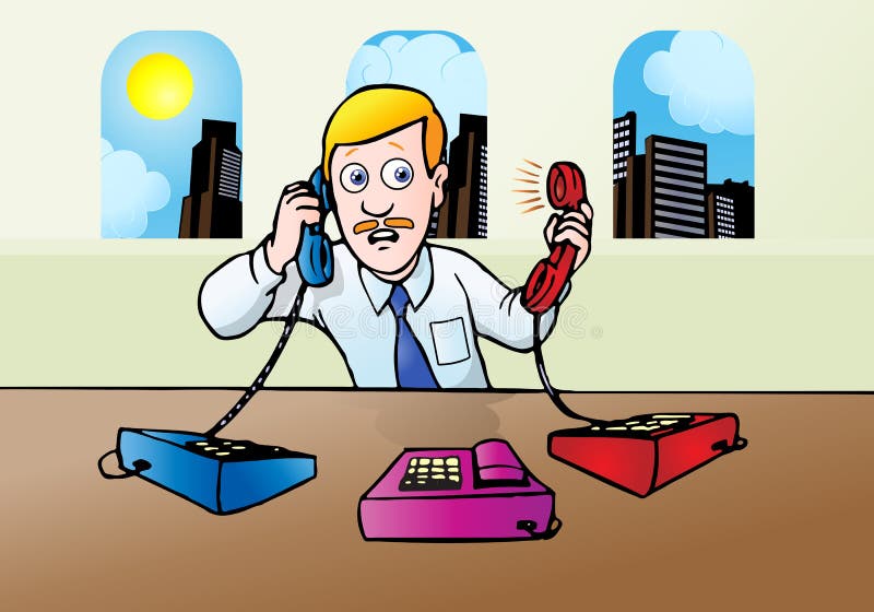 Rush hour phone call stock illustration. Illustration of glad - 21745392