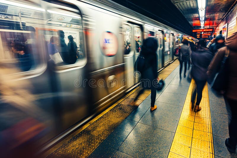 Rush Hour at Subway Station Stock Photo - Image of metro, urban: 313912216