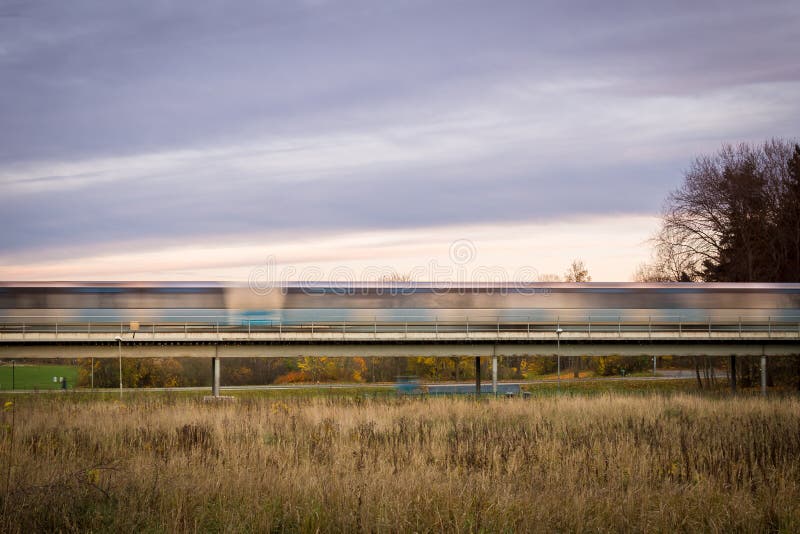 Rush Hour Subway Train Motion Blur Stock Photo - Image of evening ...