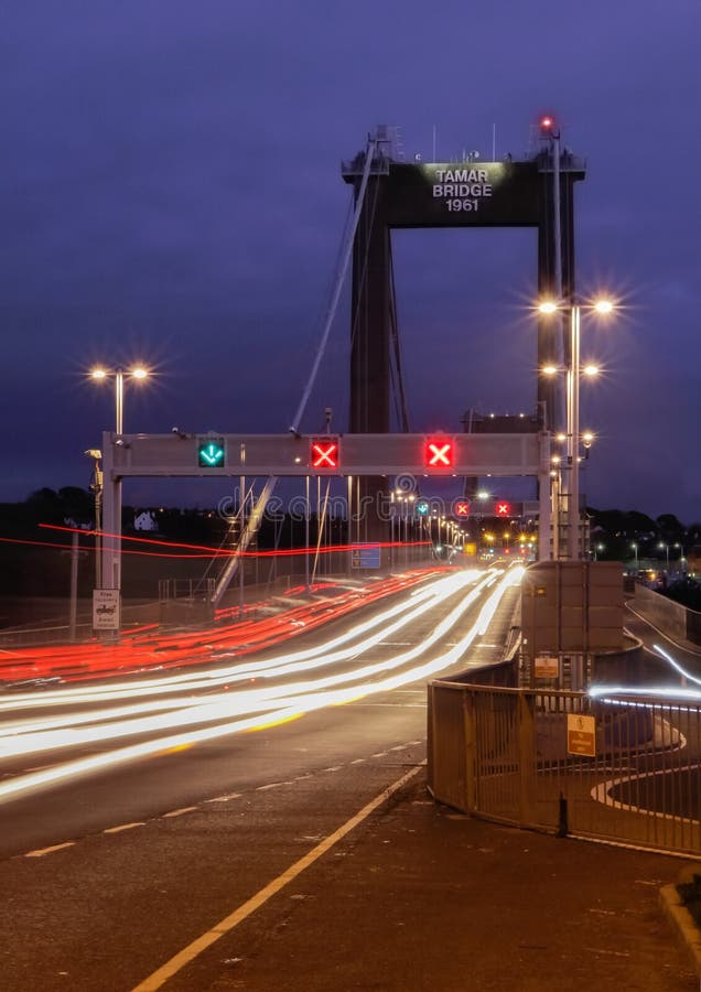 Rush Hour on the Tamar Bridge, Saltash, Cornwall Stock Photo - Image of ...