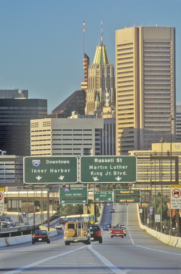 Highways and Cars Driving To Baltimore, Maryland Editorial Stock Photo ...