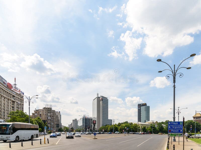 Rush Hour Traffic on Victory Square in Bucharest Editorial Image ...
