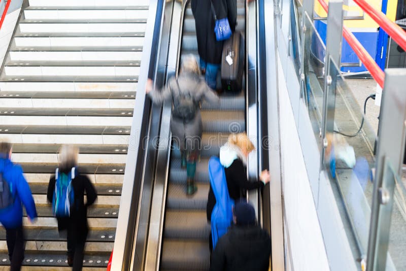 Rush Hour Train Station Busy People Stock Photo - Image of moving ...