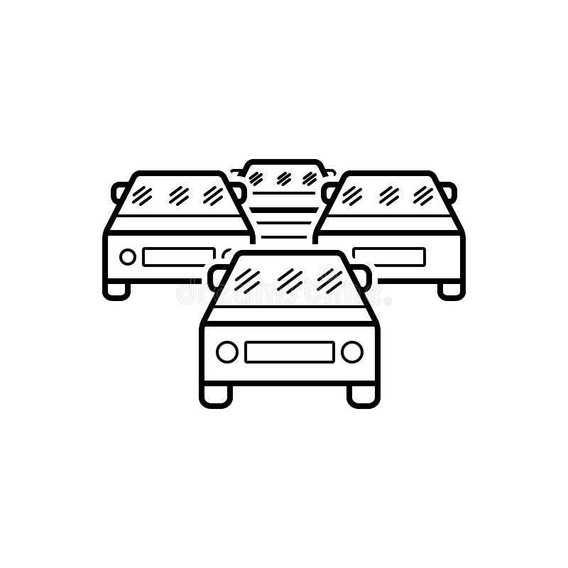 Black Line Icon for Rush, Busy and Hour Stock Vector - Illustration of ...