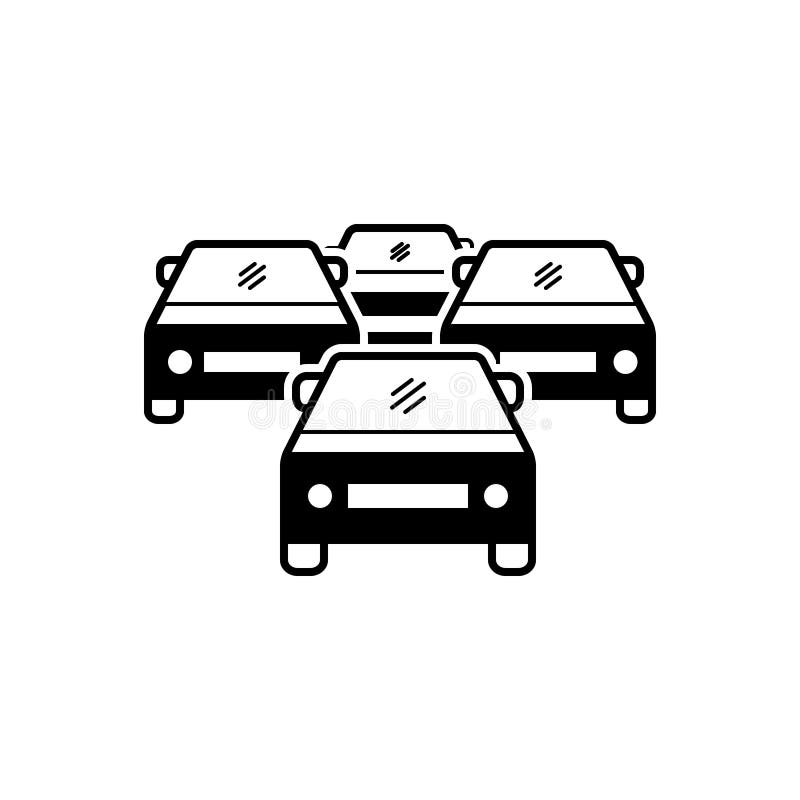 Black Solid Icon for Rush, Hour and Busy Stock Vector - Illustration of ...