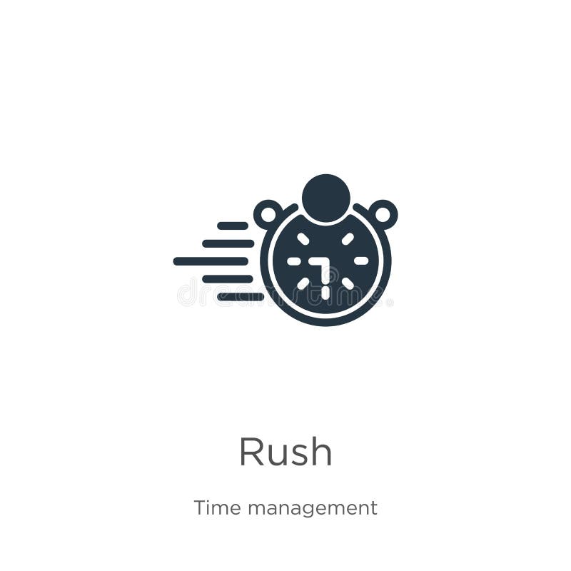 Rush Icon Vector. Trendy Flat Rush Icon from Time Management Collection ...
