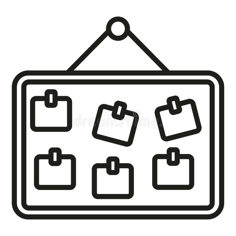 Rush Job Board Icon Outline Vector. Office Work Stock Vector ...