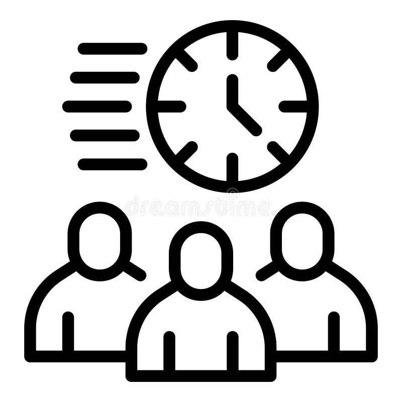 Rush Job Teamwork Icon, Outline Style Stock Vector - Illustration of ...