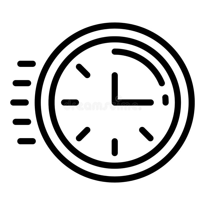 Rush Job Time Work Icon, Outline Style Stock Vector - Illustration of ...
