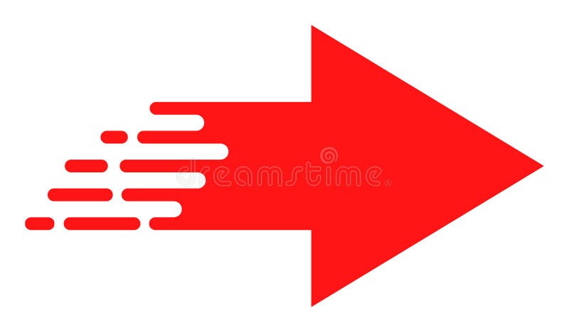 Flat Vector Rush Move Right Icon Stock Illustration - Illustration of ...