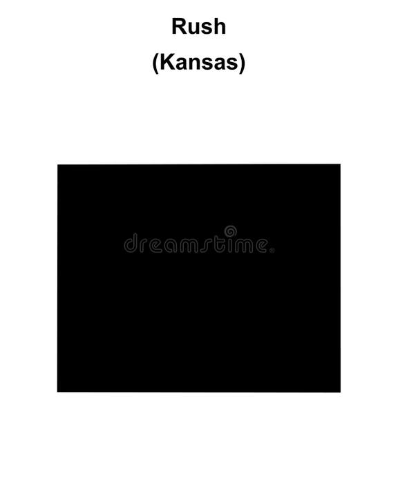 Rush outline map stock vector. Illustration of area - 361549333