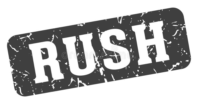 Rush Rectangular Sign. Rush Stamp Stock Vector - Illustration of design ...