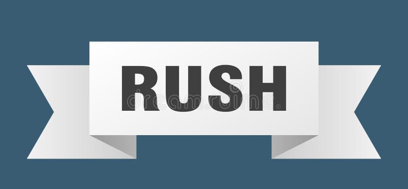 Rush ribbon. stock vector. Illustration of white, band - 191261886