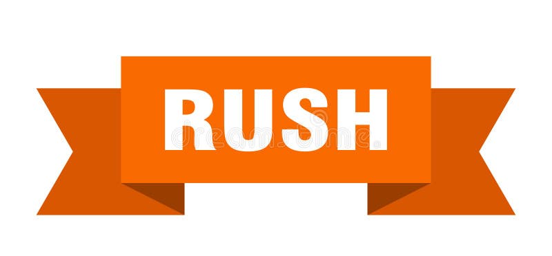 Rush ribbon. stock vector. Illustration of banner, vignette - 191267136