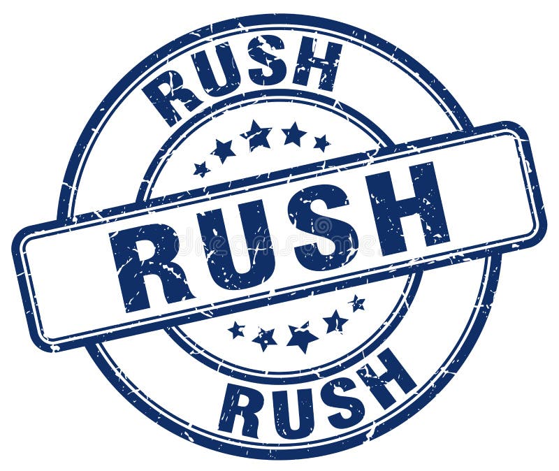Rush Stamp Shows Speedy Urgent Delivery Stock Illustration ...