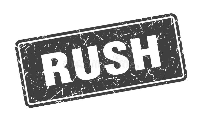 Rush Sign. Rush Circular Band Label. Rush Sticker Stock Vector ...