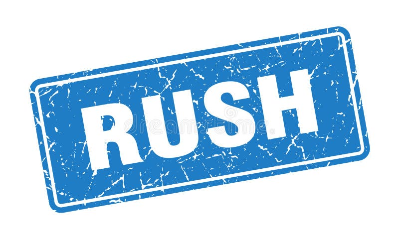 Rush Sign. Rush Grunge Stamp Stock Vector - Illustration of sticker ...