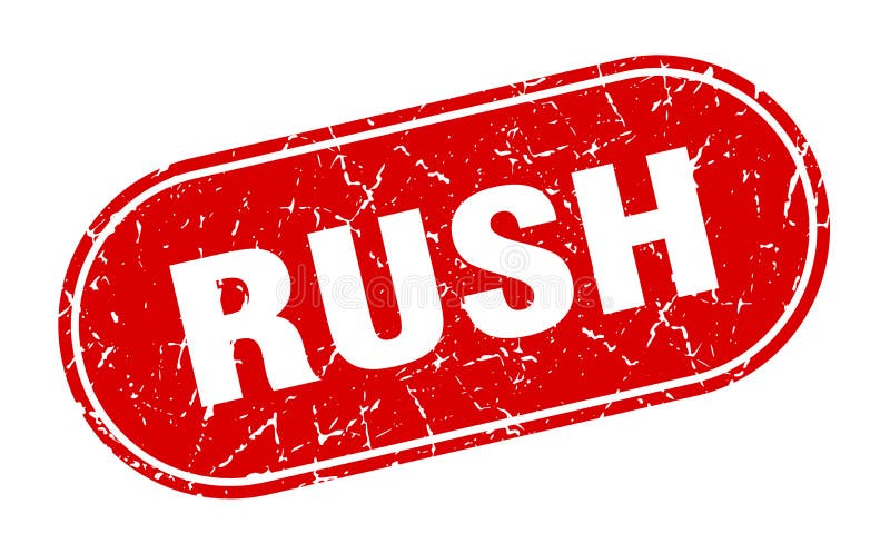 Rush Sign. Round Ribbon Label Set. Seal Stock Vector - Illustration of ...