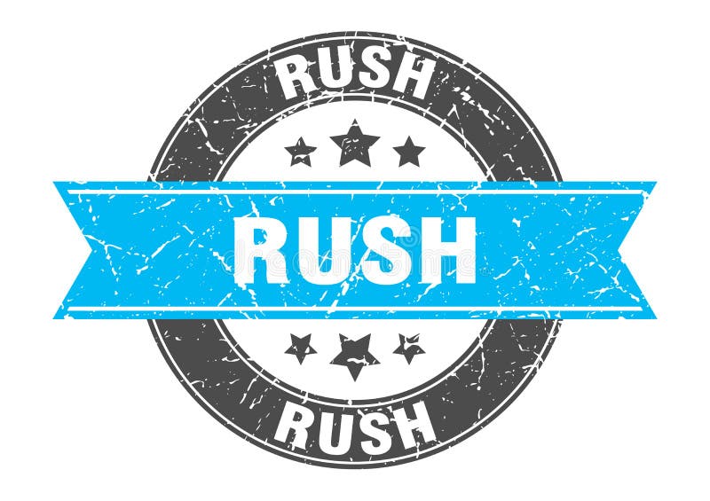 Rush Stamp Shows Speedy Urgent Delivery Stock Illustration ...