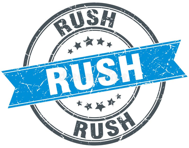 Rush stamp stock vector. Illustration of stamp, vintage - 120326359