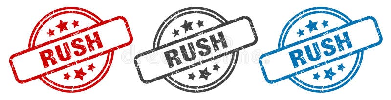 Rush Stamp Shows Speedy Urgent Delivery Stock Illustration ...